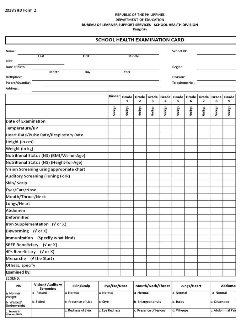 New School Health Forms | PDF | Human Tooth | Dentistry
