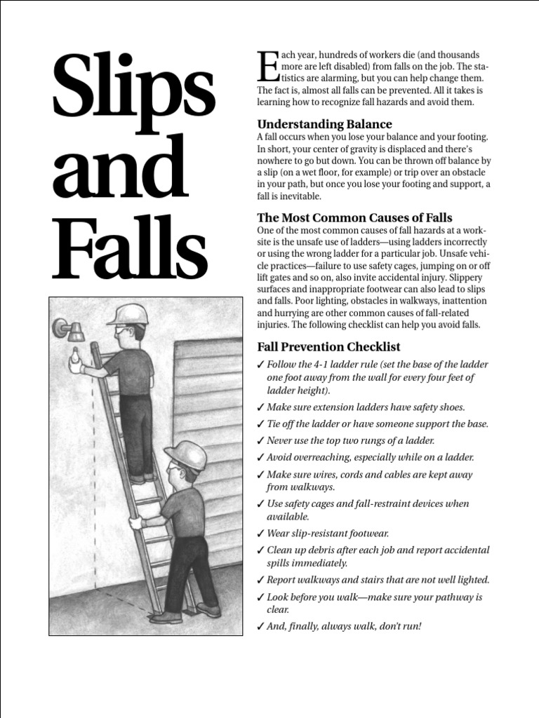 Slips and Falls: Understanding Balance | PDF