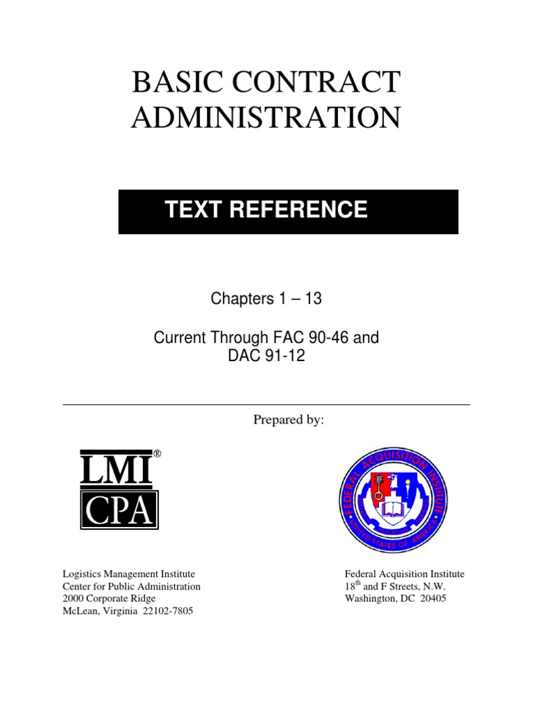 Basic Contract Administration Guide | PDF | Warehouse | Specification ...
