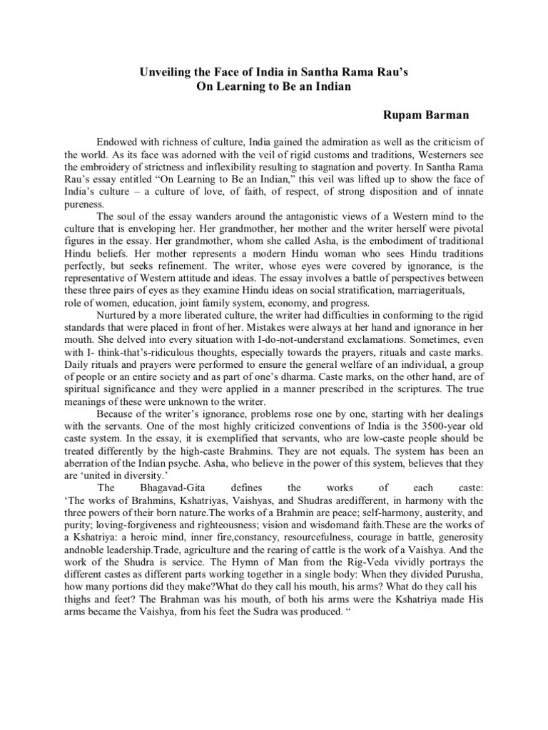 Unveiling The Face of India in Santha Rama Rau | PDF | Marriage | Sita