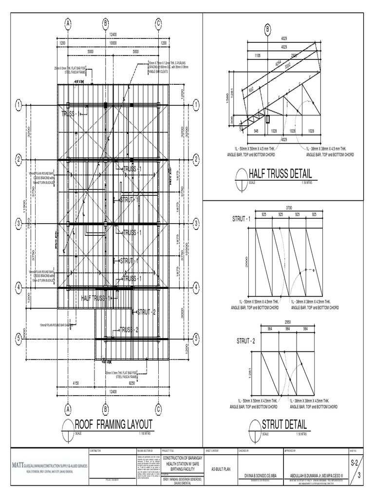 Roof Framing Layout | PDF | Truss | Architectural Elements