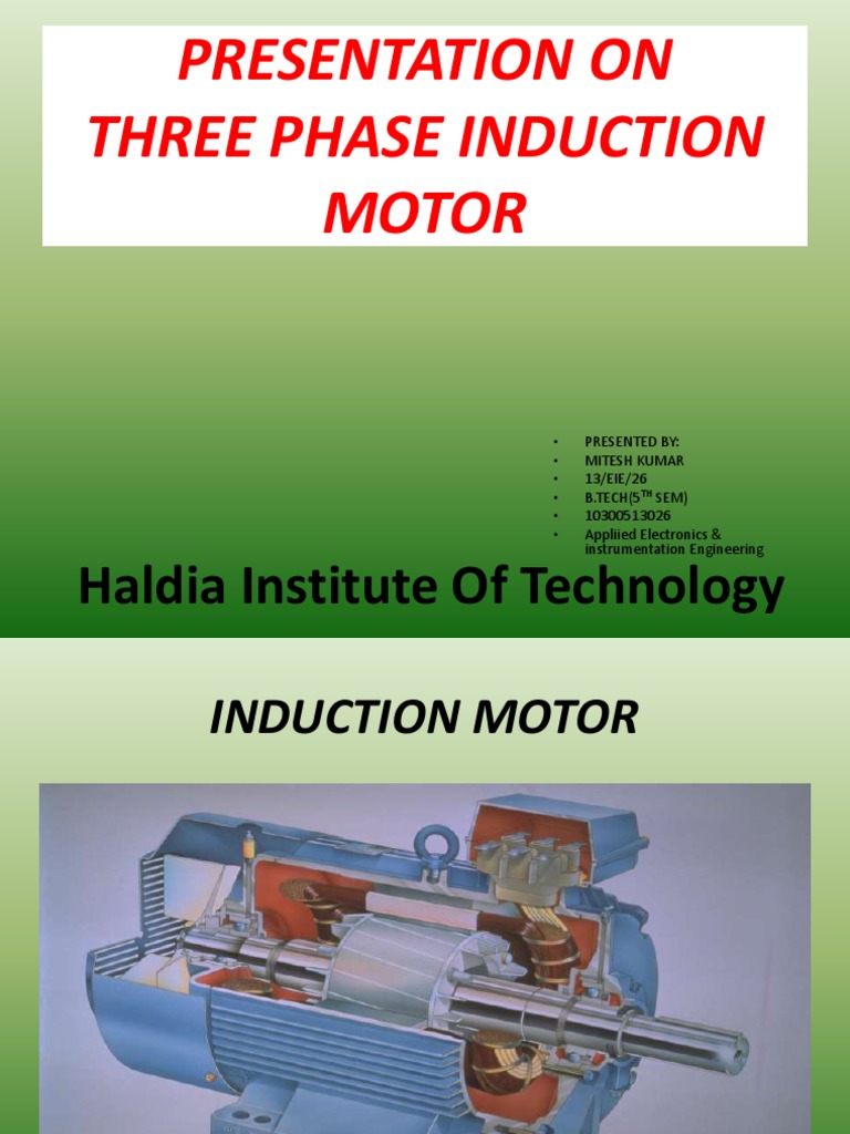 3 Phase Induction Motor | PDF | Electric Motor | Manufactured Goods