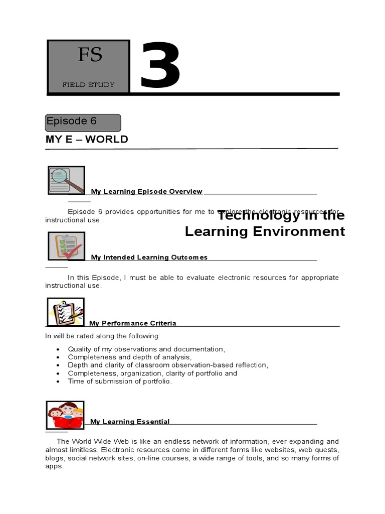Evaluating Electronic Teaching Resources | PDF | Educational Technology ...