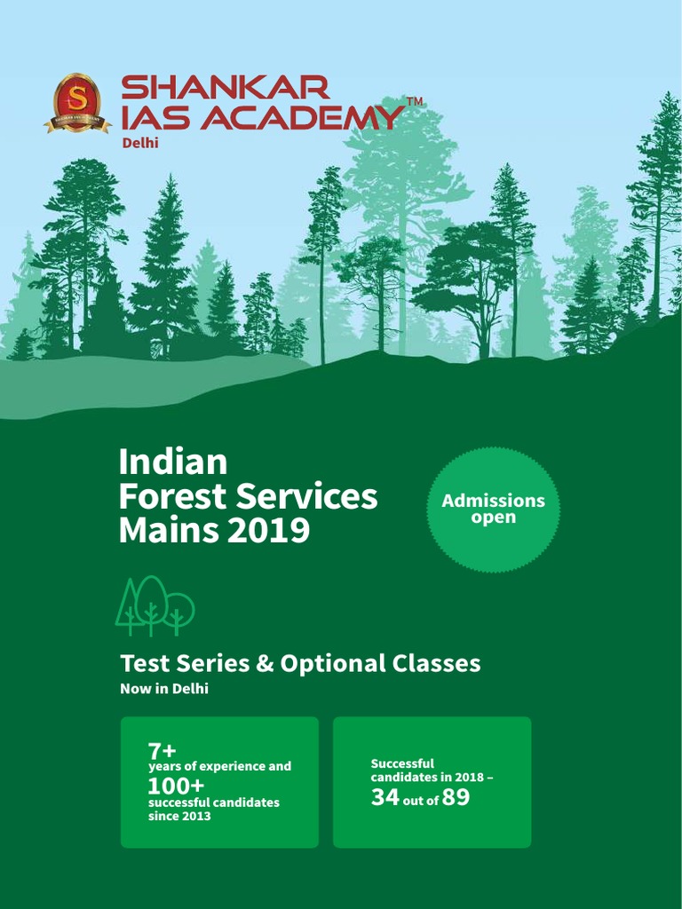 Indian Forest Services 2019 Test Series | PDF | Schools | Vocational ...