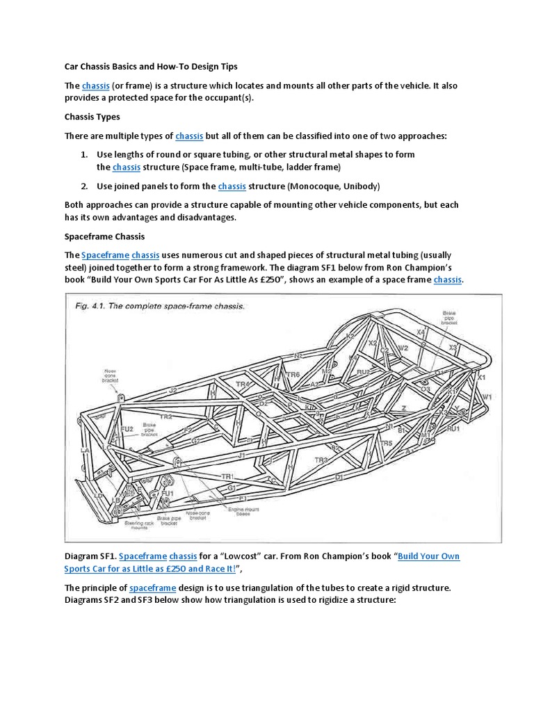 Car Chassis Basics and Working | PDF | Suspension (Vehicle) | Buckling