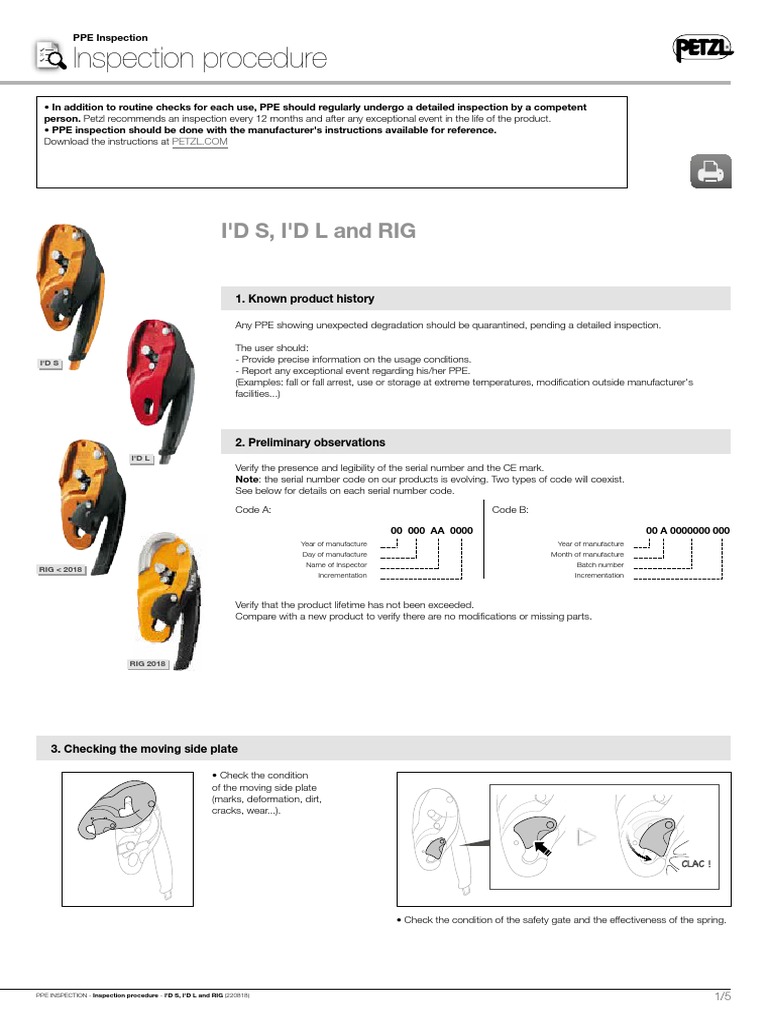 Verif EPI IDS IDL RIG Procedure en | PDF | Wear | Nature