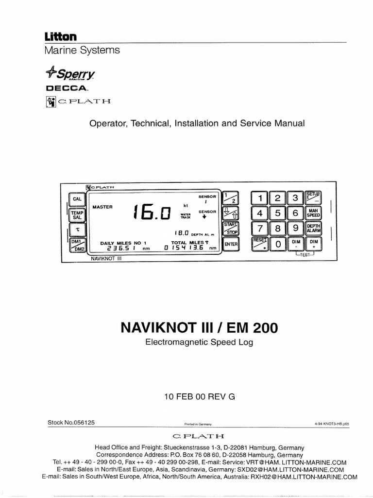 NAVIKNOT III Operator's Manual | PDF