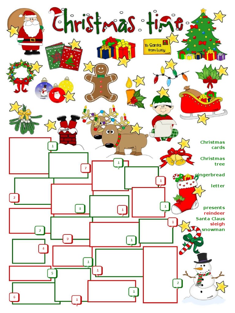 Christmas Time Fun Activities Games Reading Comprehension Exercis 38927 ...