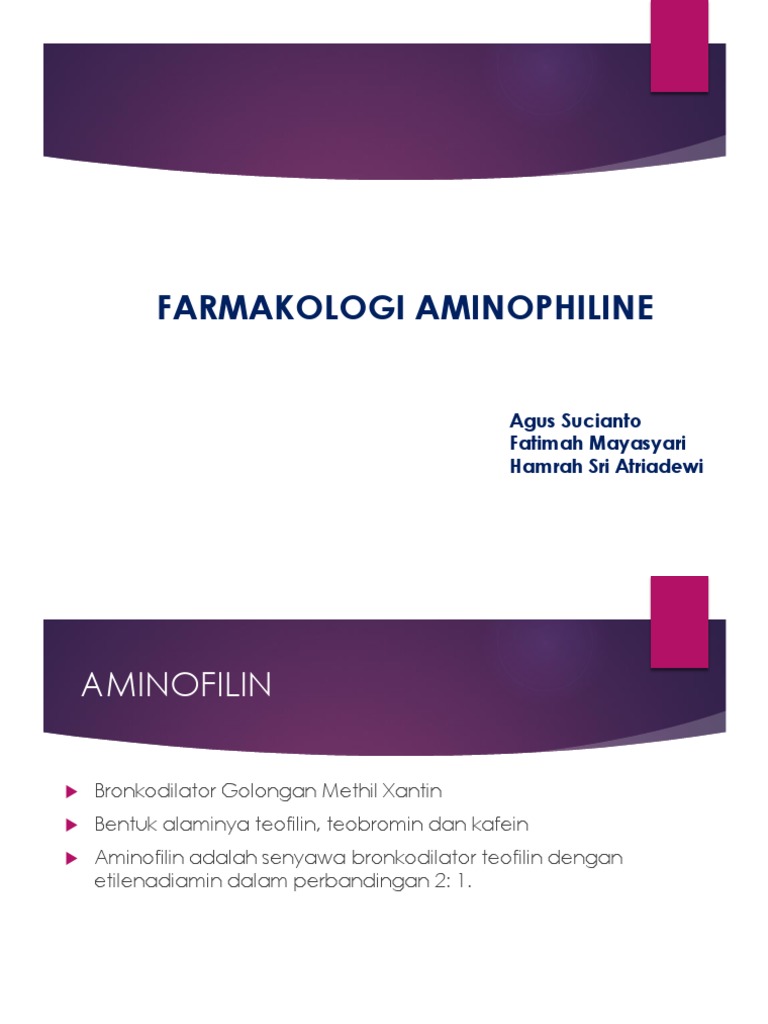 Farmakokinetik Aminofilin | PDF
