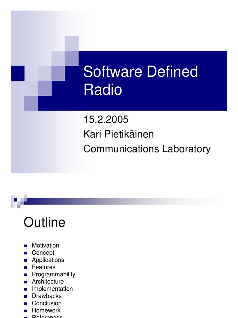 Software Defined Radio | PDF | Software Defined Radio | Digital Signal Processing