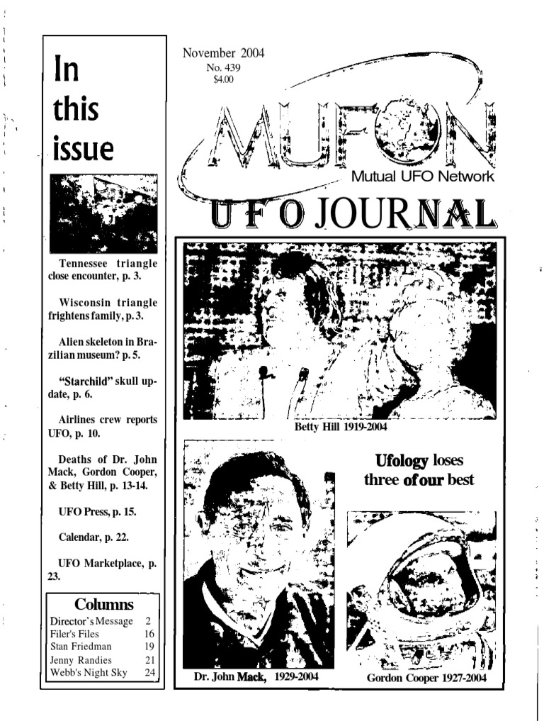 MUFON UFO Journal - November 2004 | PDF | Skull | Nature