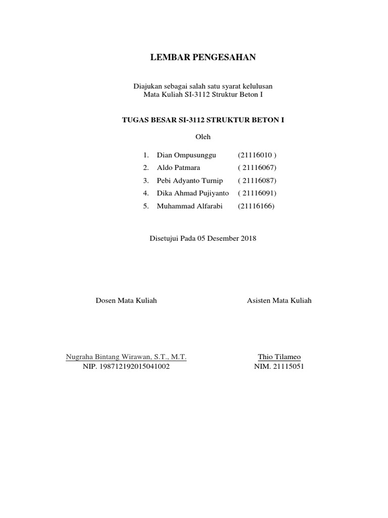 Lembar Pengesahan Kelompok 8 | PDF