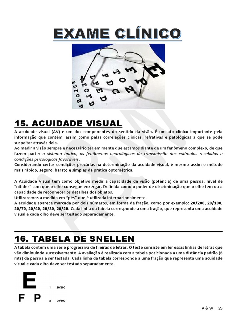 Acuidade Visual Na Criança | PDF | Sistema visual | Deficiência visual