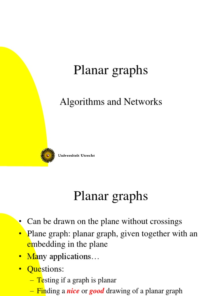 Planar Graphs: Algorithms and Networks | PDF | Graph Theory | Mathematical Relations