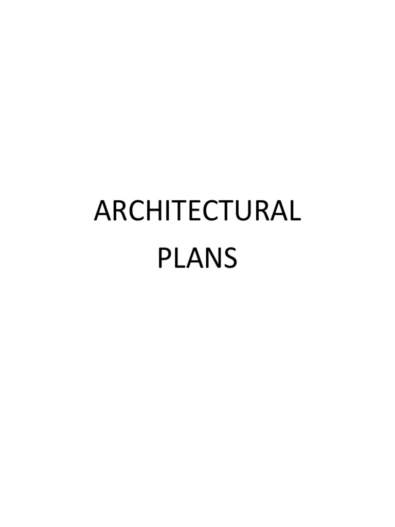 Architectural Plans | PDF