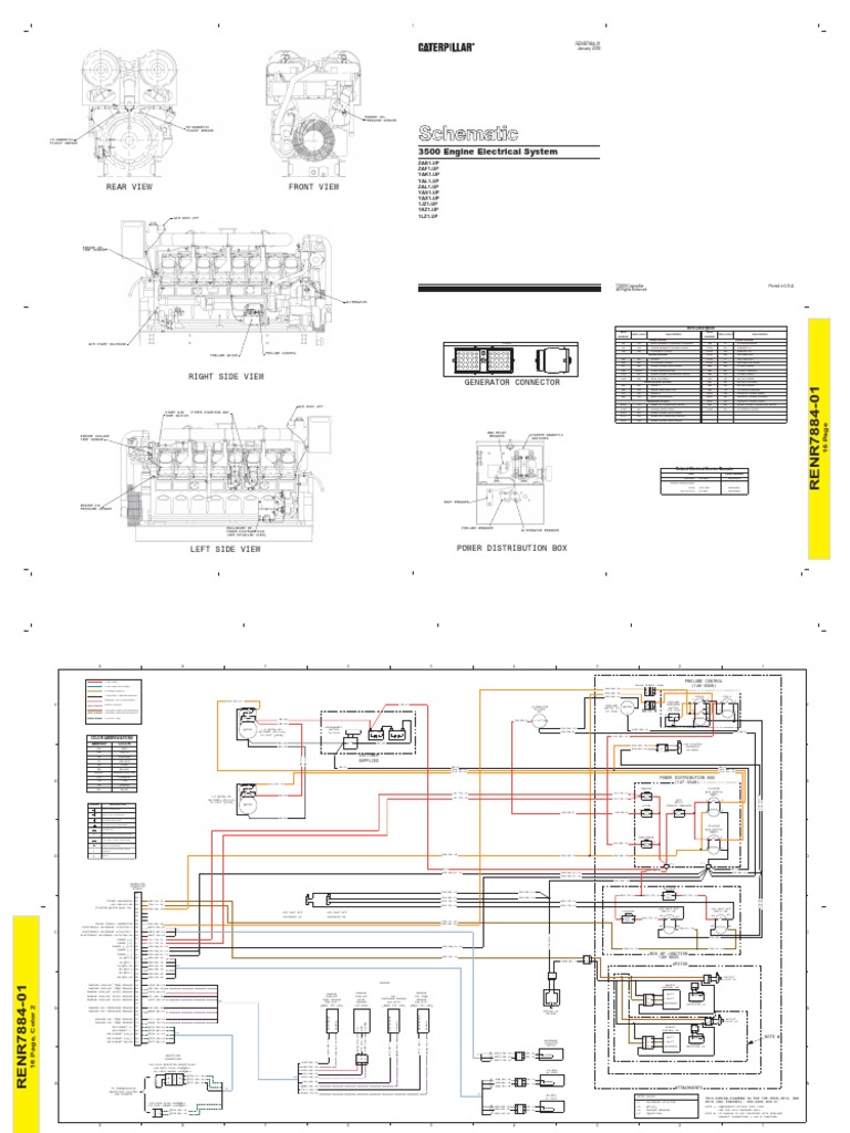 Electric Schematic CAT 3516 | PDF | Relay | Switch