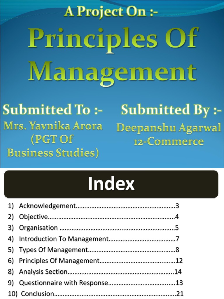 Principles of Management | PDF | Hierarchy | Employment