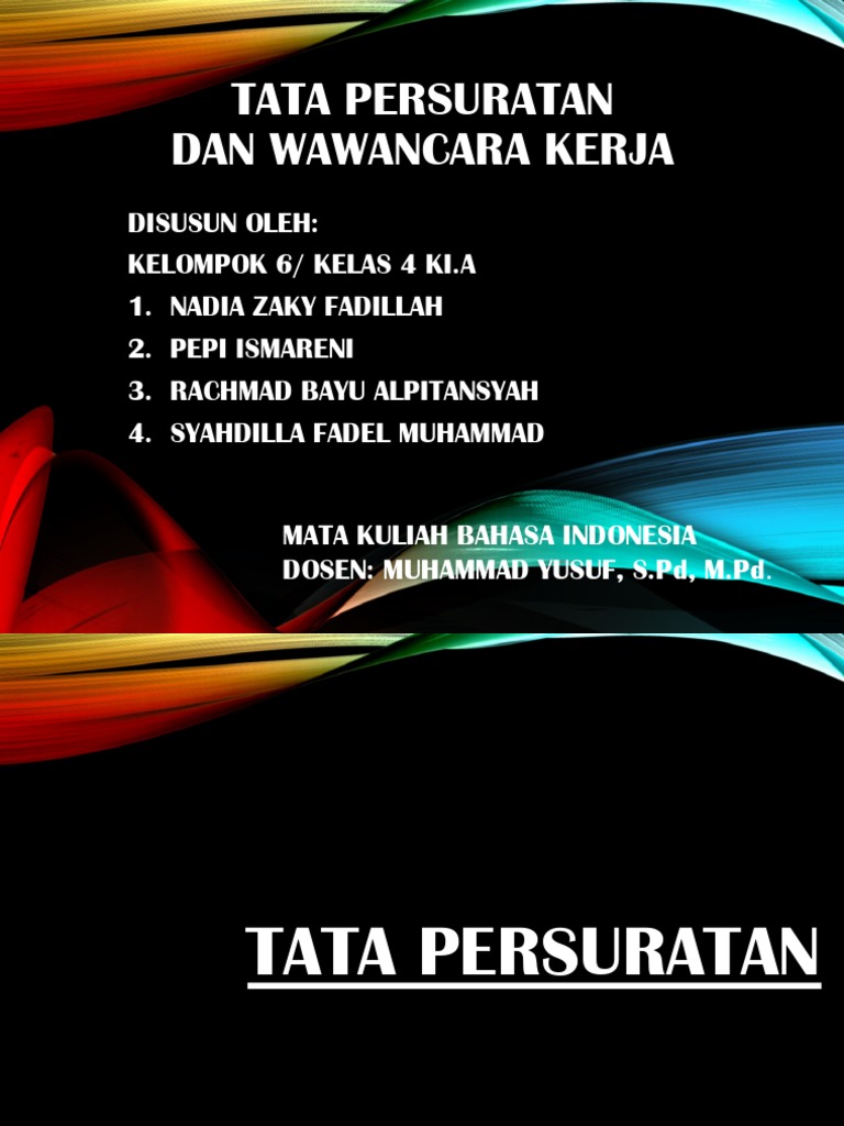 Tata Persuratan Dan Wawancara Kerja | PDF