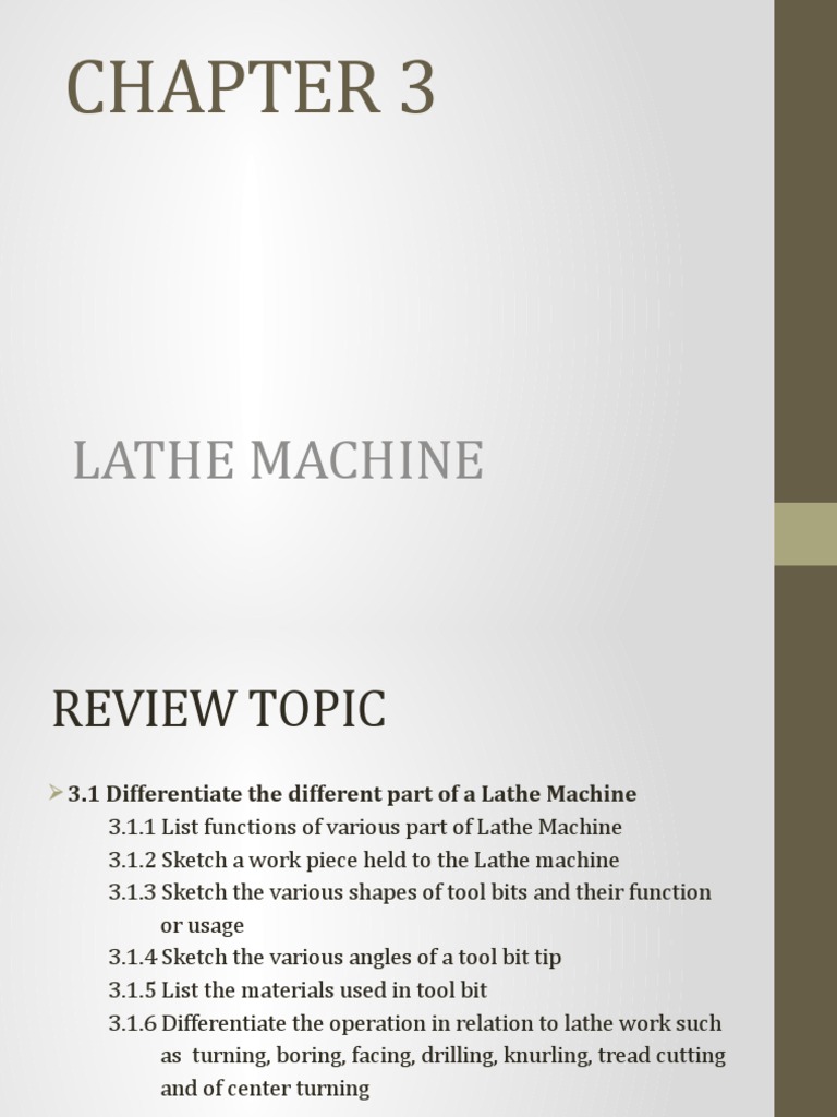 Lathe Machine | PDF