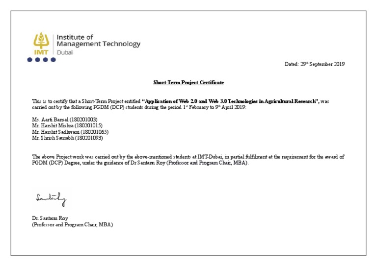 STP Certificate Harshit | PDF