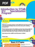 51Talk Teaching Skills Overview | PDF