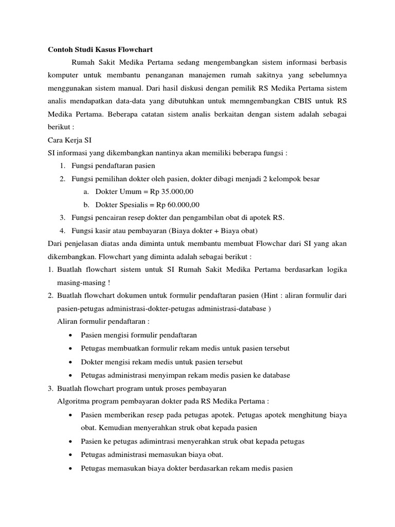 Contoh Studi Kasus Flowchart | PDF