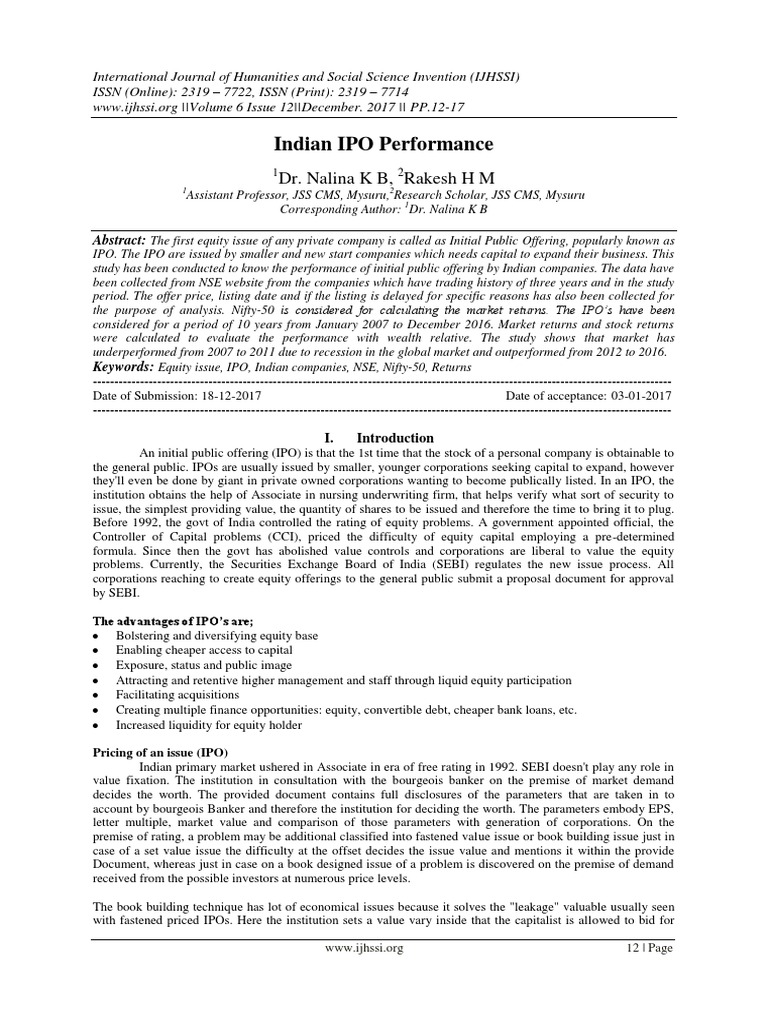 Indian IPO Process | PDF | Initial Public Offering | Stock Market