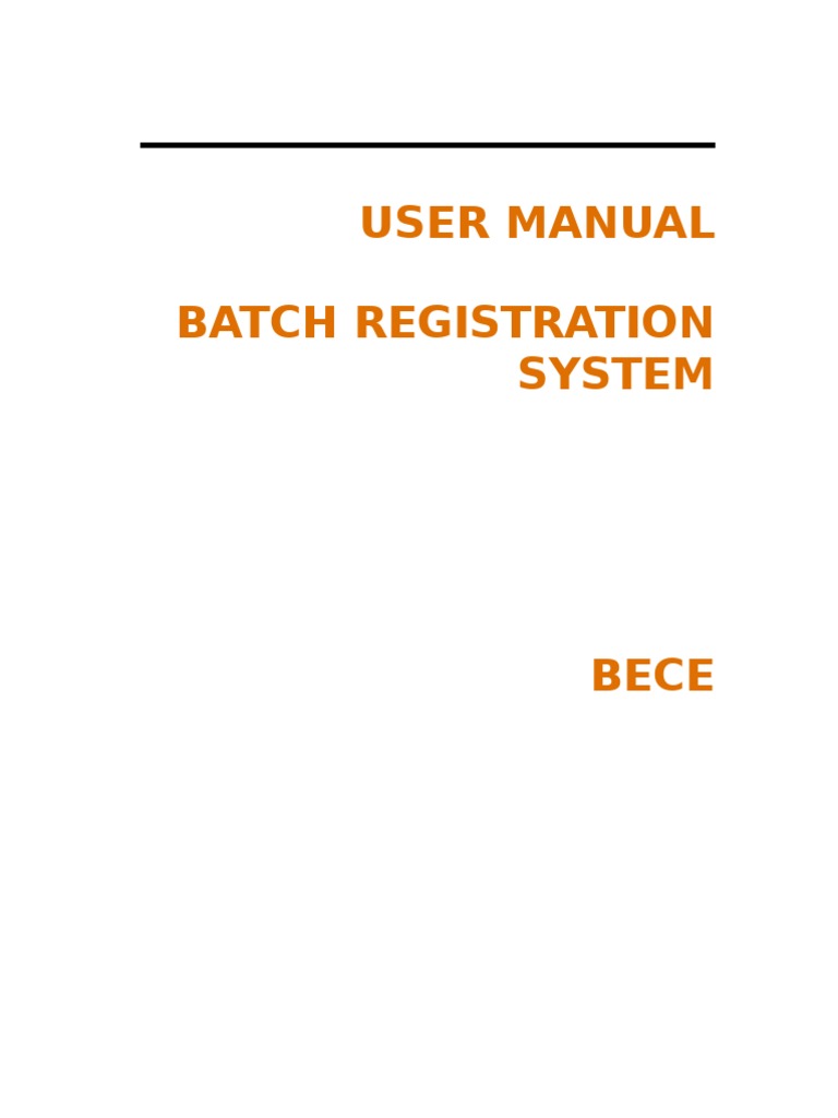 Bece BRS Usermanual | PDF | Login | Computer File