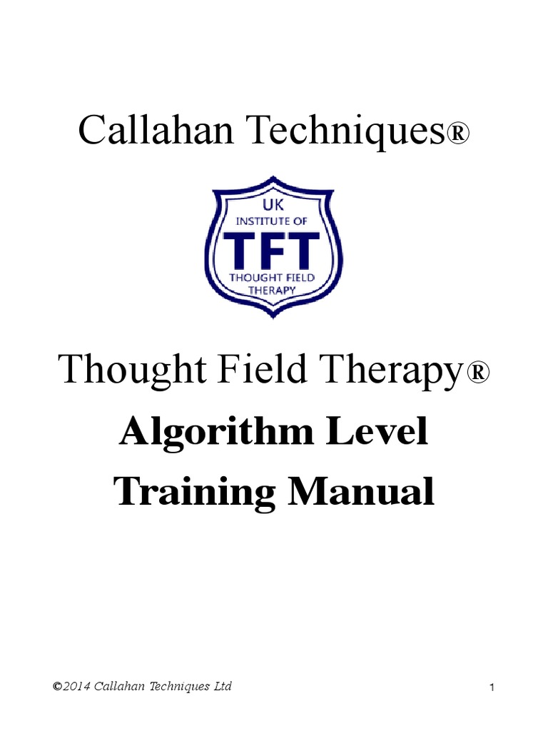 TFT Algorithm Manual | PDF | Psychotherapy | Medical Diagnosis