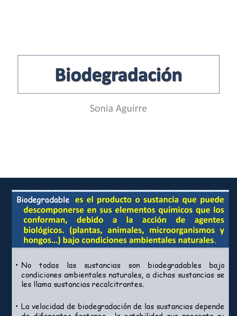 Biodegradacion | PDF | Biodegradación | Redox