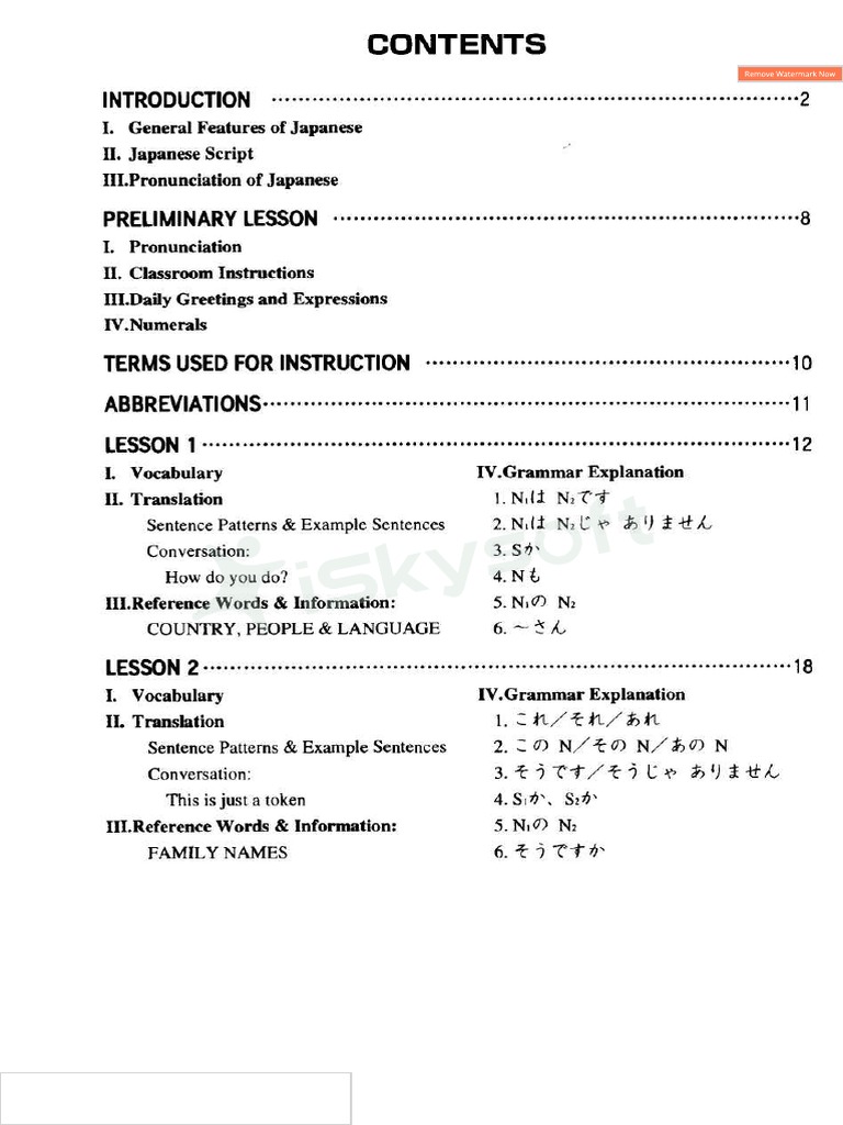 Minna No Nihongo Beginner I - Translation & Grammatical Notes | PDF