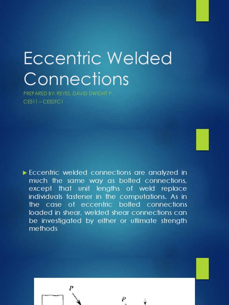 Eccentric Welded Connections | PDF | Welding | Construction