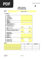 PPM Checklist-Air Handling Unit (Ahu) : GS-F11 - Rev: 3 | PDF ...