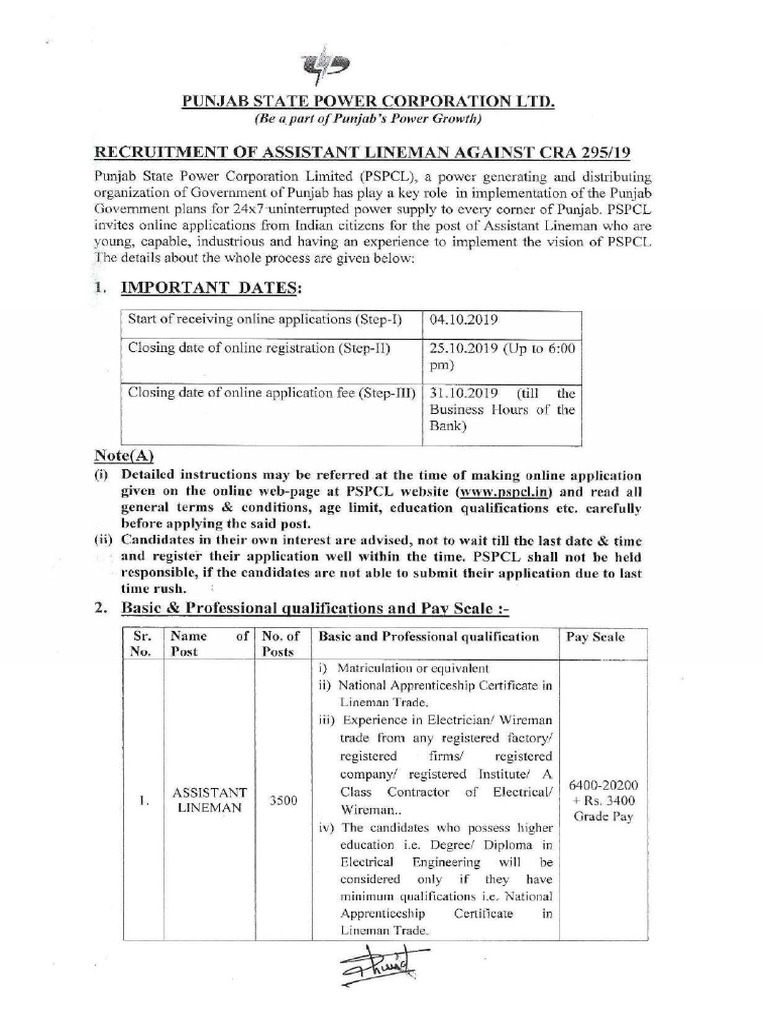 Punjab State Power Corporation LTD.: L 1pt L N Implement | PDF | Image ...