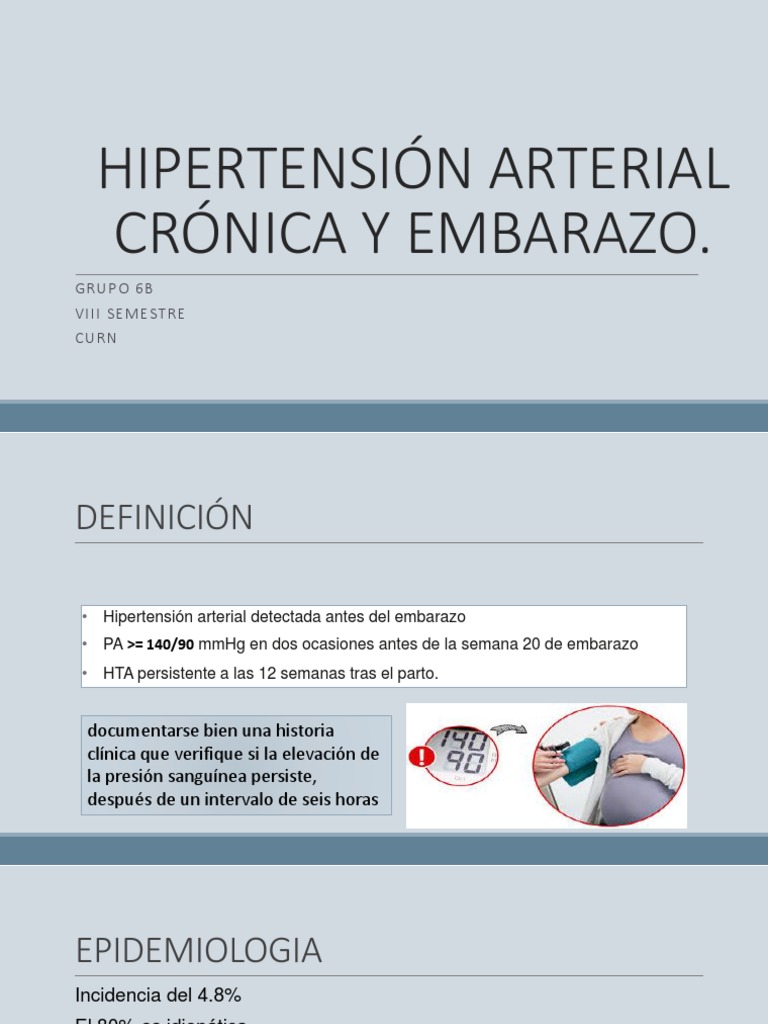 Hipertensión Arterial Crónica y Embarazo | PDF | Hipertensión | El embarazo