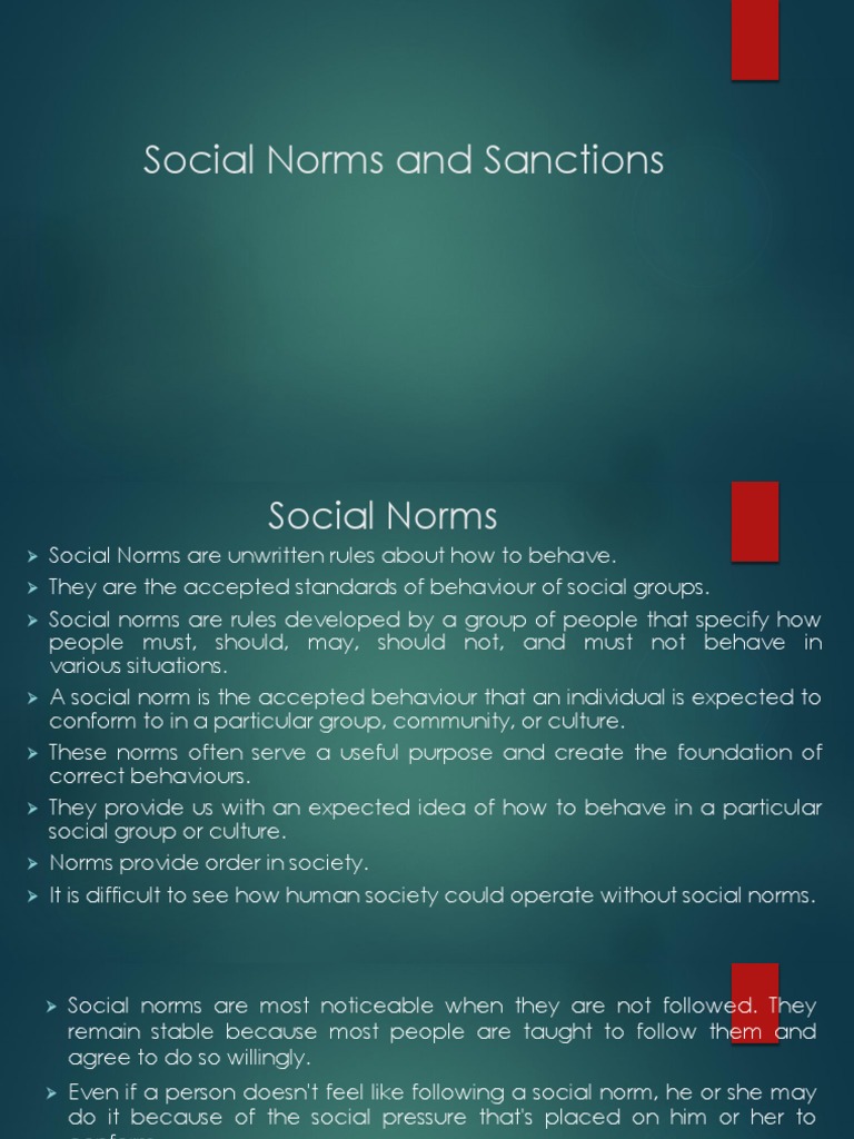 Chapter 4. Social Norms and Sanctions | PDF | Value (Ethics) | Social Group