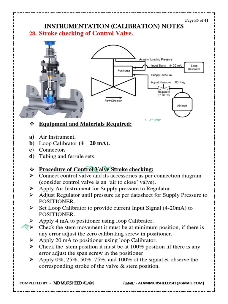 Control Valve Calibration Procedures | PDF | Calibration | Electronics