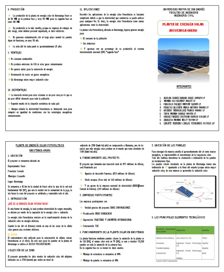 Triptico | PDF | Energía solar | Panel solar