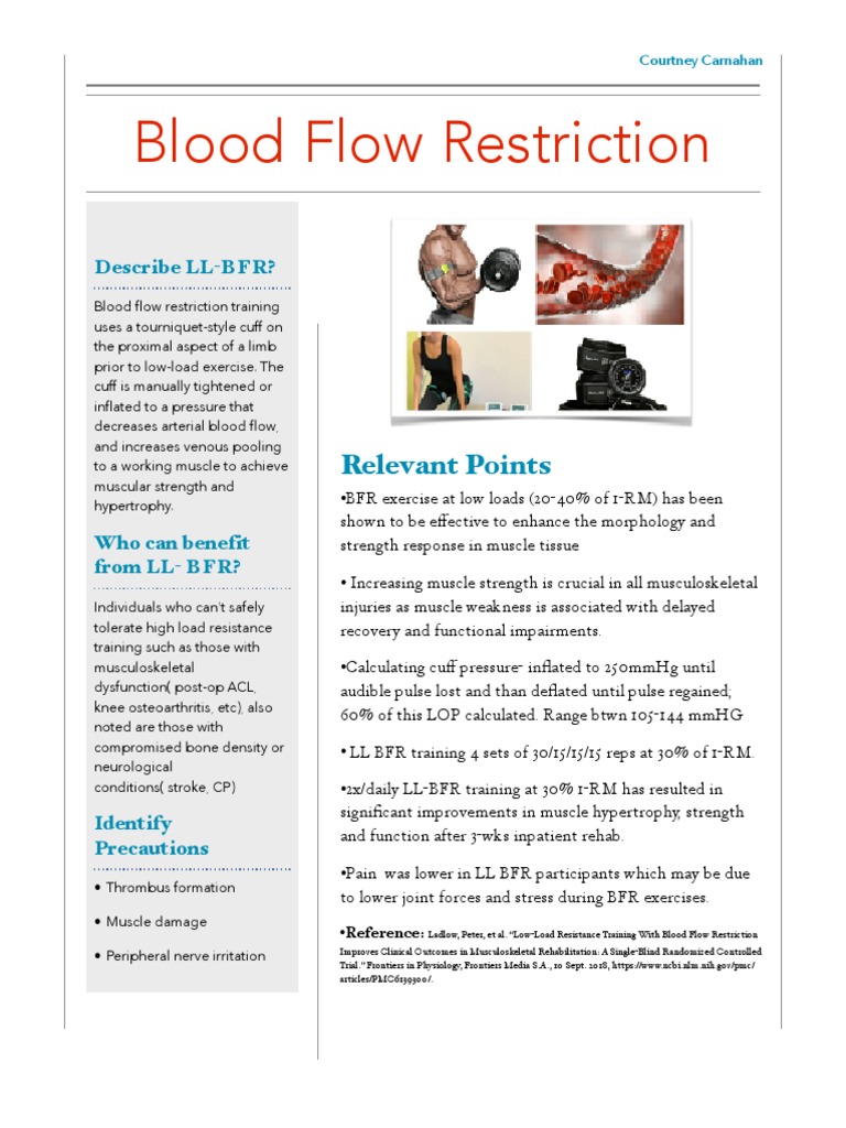 Blood Flow Restriction | PDF