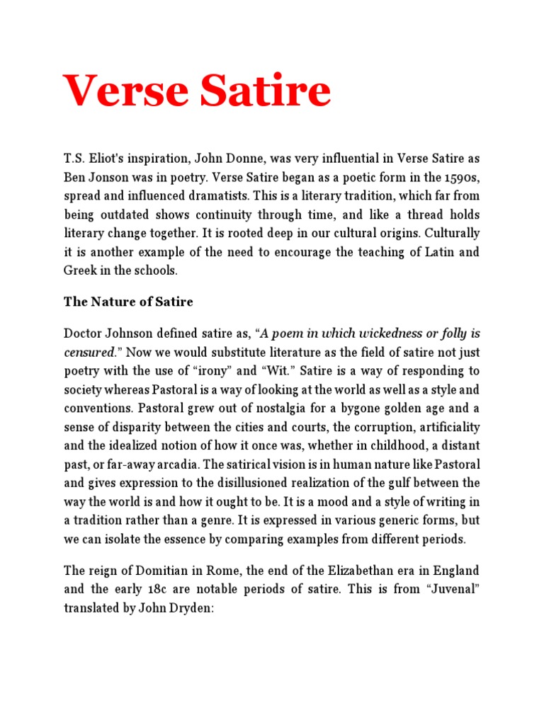 Verse Satire-Alexander Pope - JOHN DRAYDEN | PDF | Satire | John Dryden