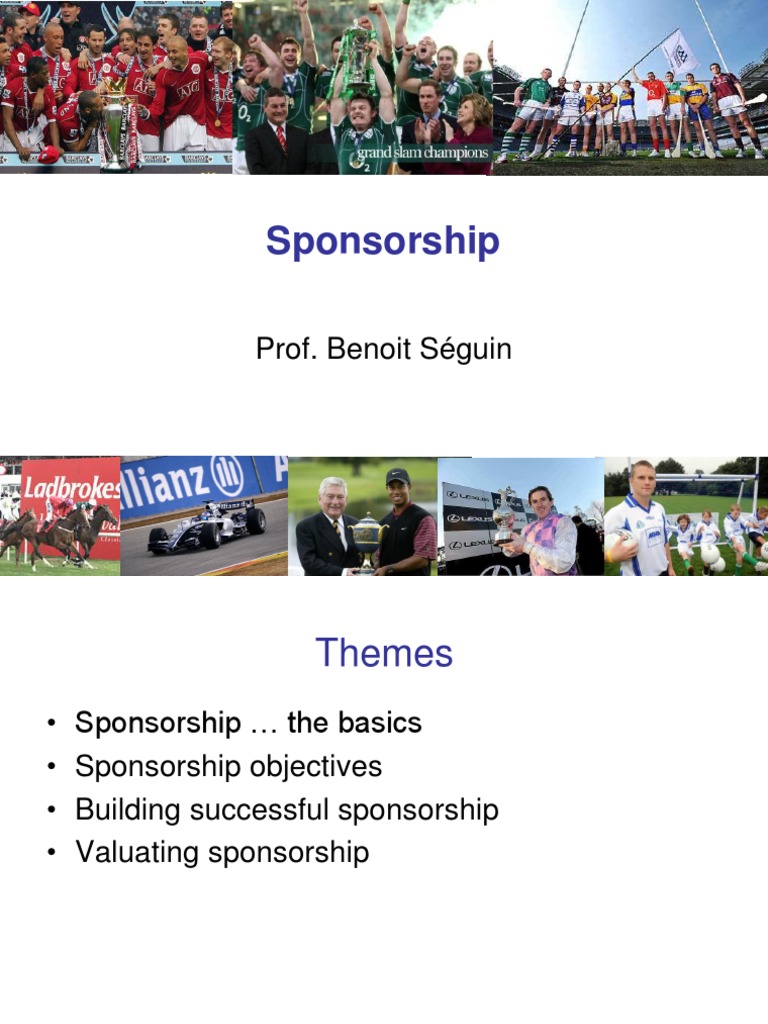 Sponsorship | PDF | Sponsor (Commercial) | Marketing