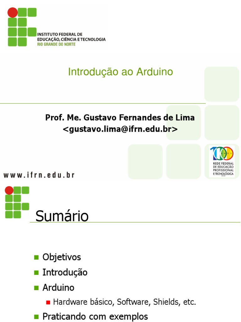 Aula 05 - Introducao Arduino | PDF | Arduino | Informática
