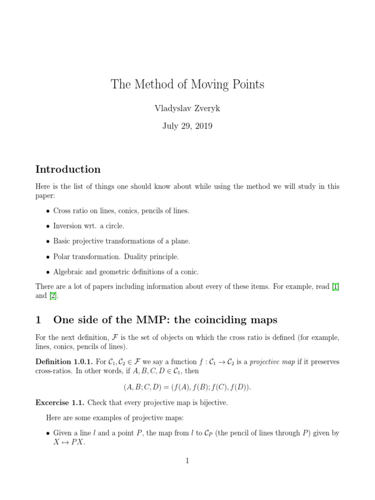 The Method of Moving Points | PDF | Projective Geometry | Triangle