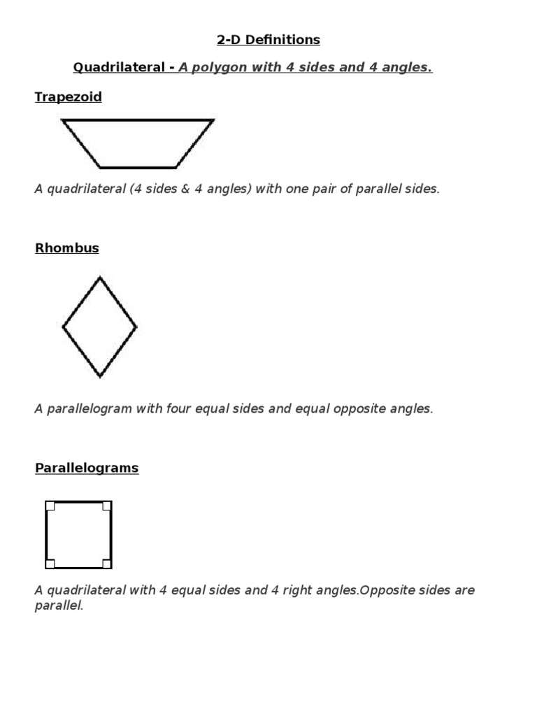 A Polygon With 4 Sides and 4 Angles | PDF