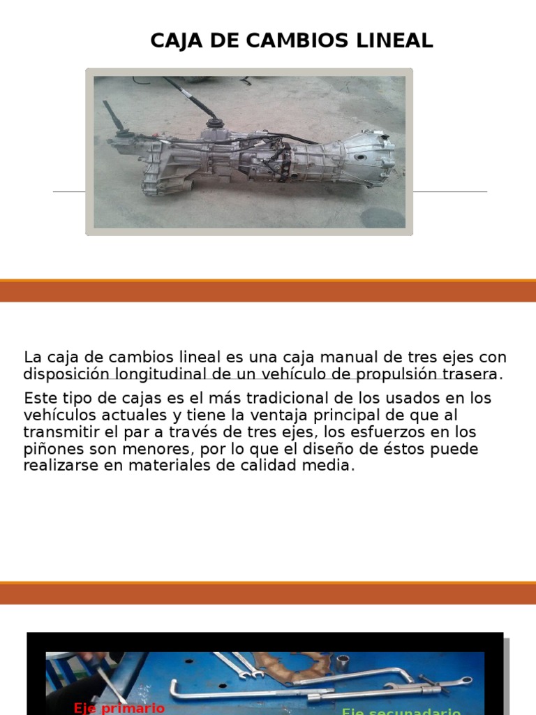 Caja de Cambios Lineal: Funcionamiento y Partes | PDF | Transmisión ...