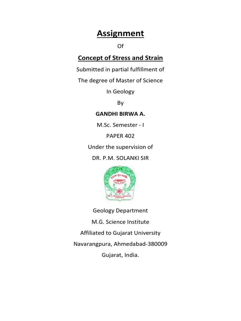 Concept of Stress and Strain Assignment | PDF | Deformation (Engineering) | Stress (Mechanics)
