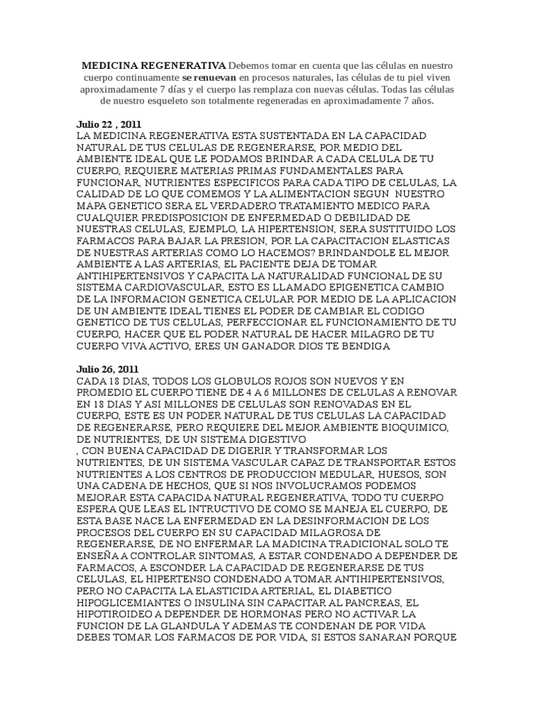 Medicina Regenerativa - DR Carlos Luis Alvarez Boada | PDF | Diabetes ...