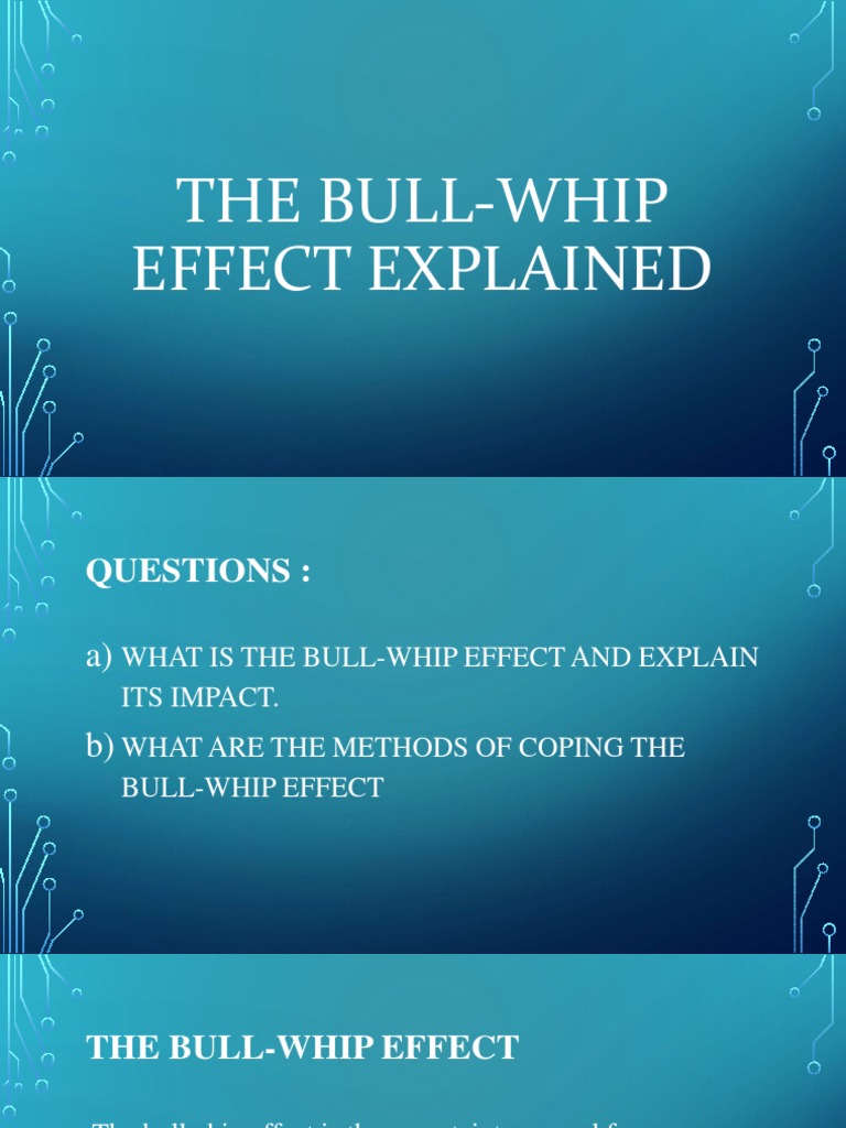 BullWhip Effect | PDF | Supply Chain Management | Business Process ...