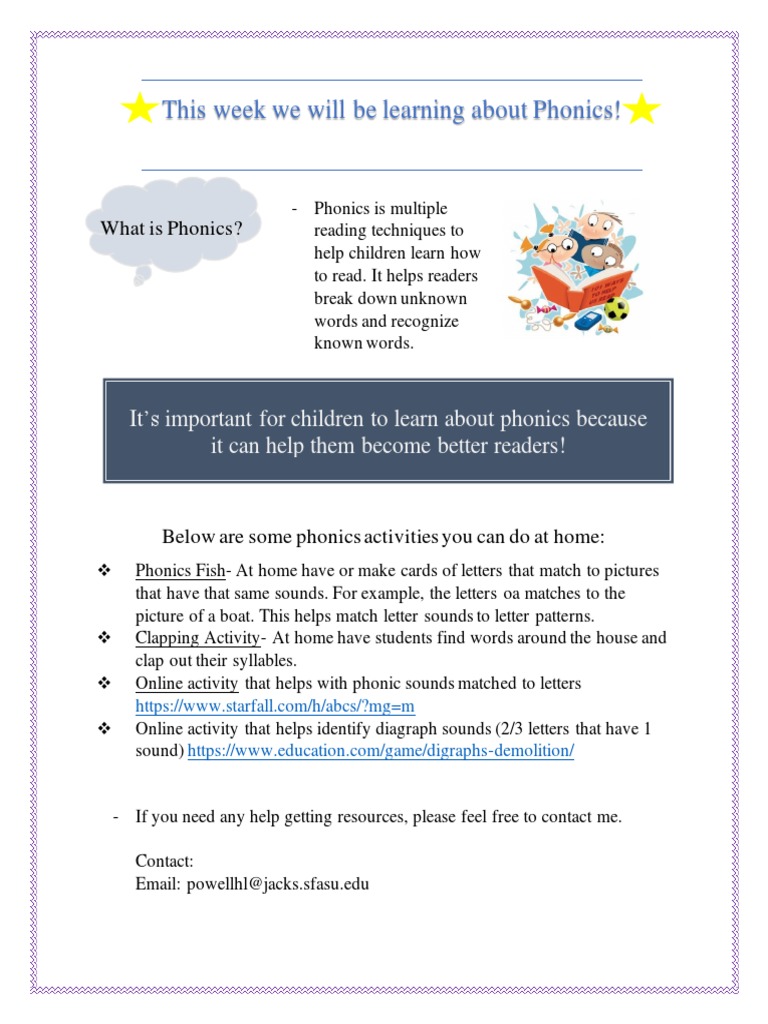 Phonics Newsletter Final | PDF