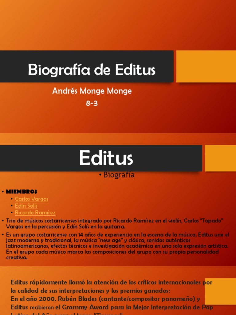 Biografía de Editus | PDF | Ciencias sociales